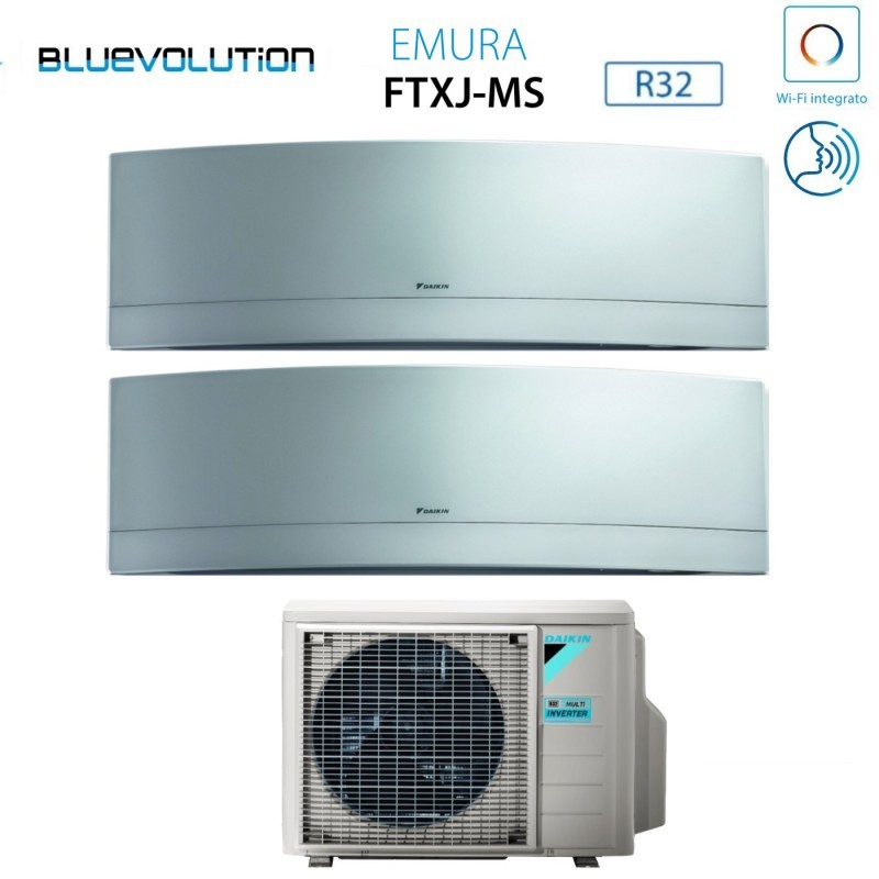 Daikin 2MXM68N FTXJ50MS Condizionatore Climatizzatore Dual Split Emura Bluevolution 2x 18000 Btu ...
