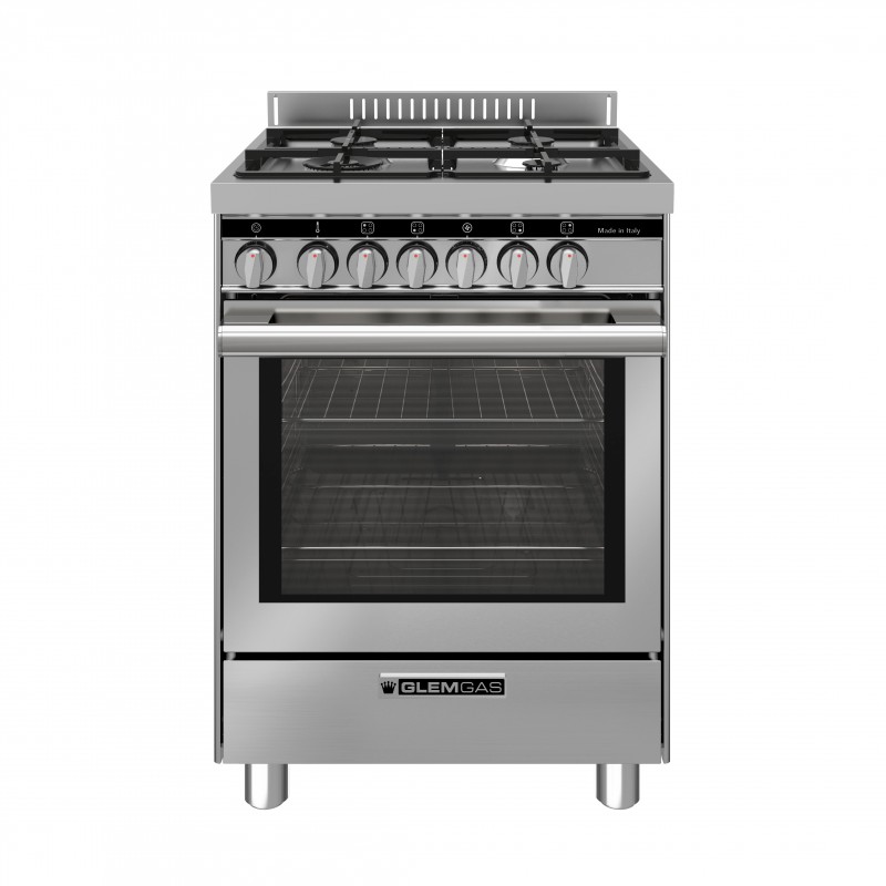 Glem Gas ST664MI cooker Freestanding cooker Stainless steel A+