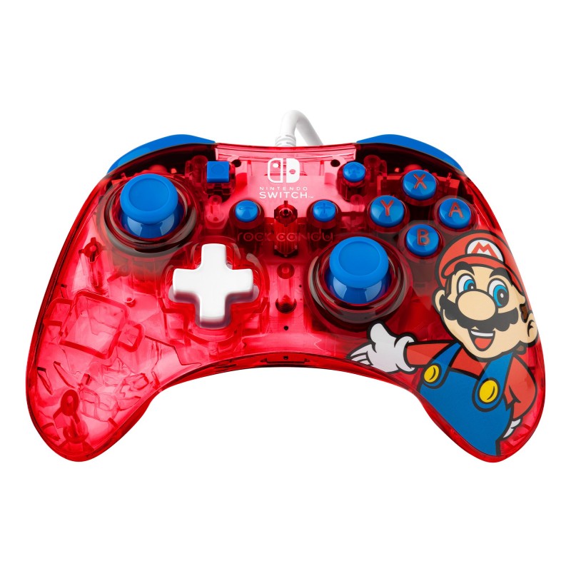 PDP Rock Candy: Mario Punch Rosso, Traslucido USB Gamepad Analogico ...