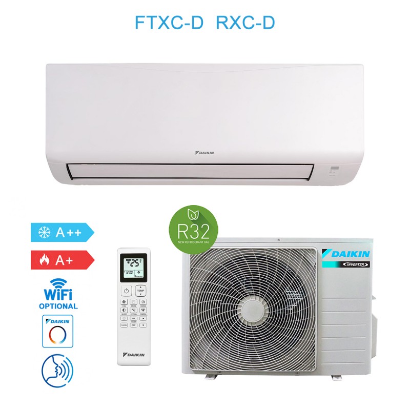 Daikin FTXC25D RXC25D Climatiseur 2.5 KW 9000BTU Sensira Siesta New A++/A+ Inverter Wifi Ready 2024