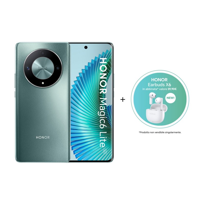 Honor Magic6 Lite 5G + Earbuds X6 17,2 cm (6.78") Doppia SIM Android 13 ...