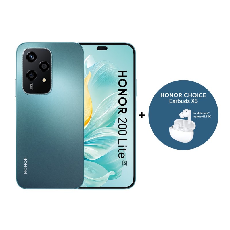Honor 200 Lite 5G + Earbuds X5 17 cm (6.7") Doppia SIM Android 14 USB ...