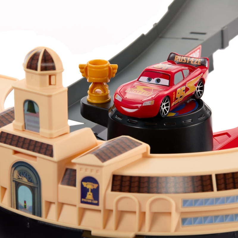 Disney Pixar Cars NASCAR Lane Change Race Playset